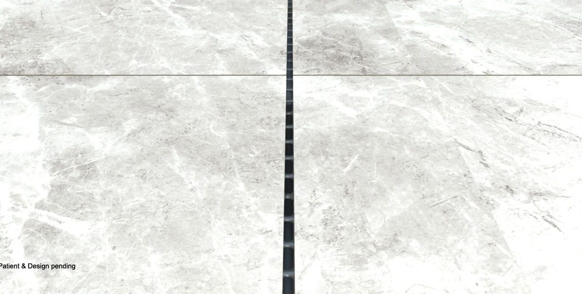 Neptune Flow - תעלת ניקוז נסתרת מלבנית ומעוצבת לגינה מאלומיניום ...