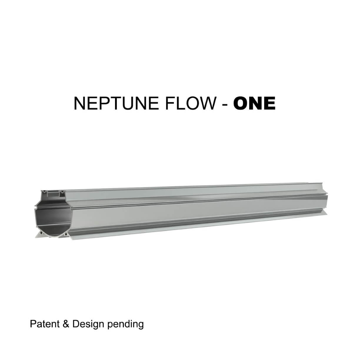 Neptune Flow One - תעלת ניקוז נסתרת מלבנית ומעוצבת לגינה מאלומיניום ...