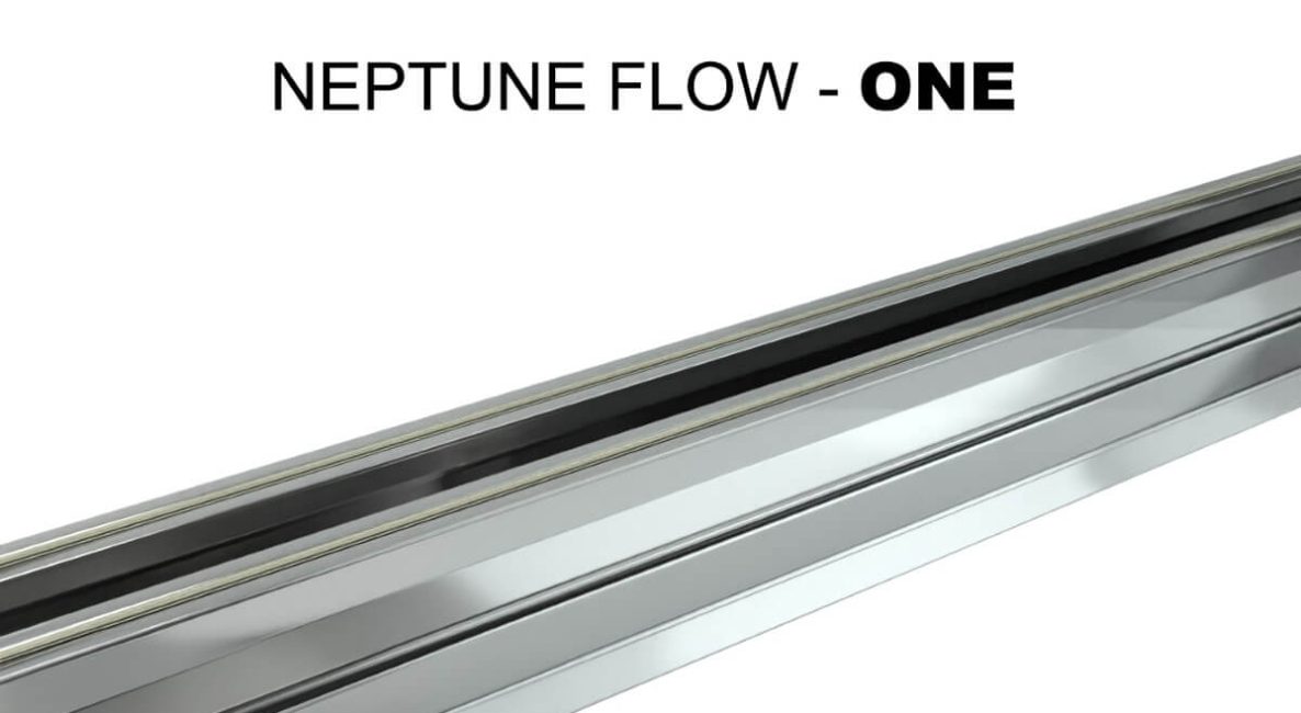 Neptune Flow One - תעלת ניקוז נסתרת מלבנית ומעוצבת לגינה מאלומיניום ...