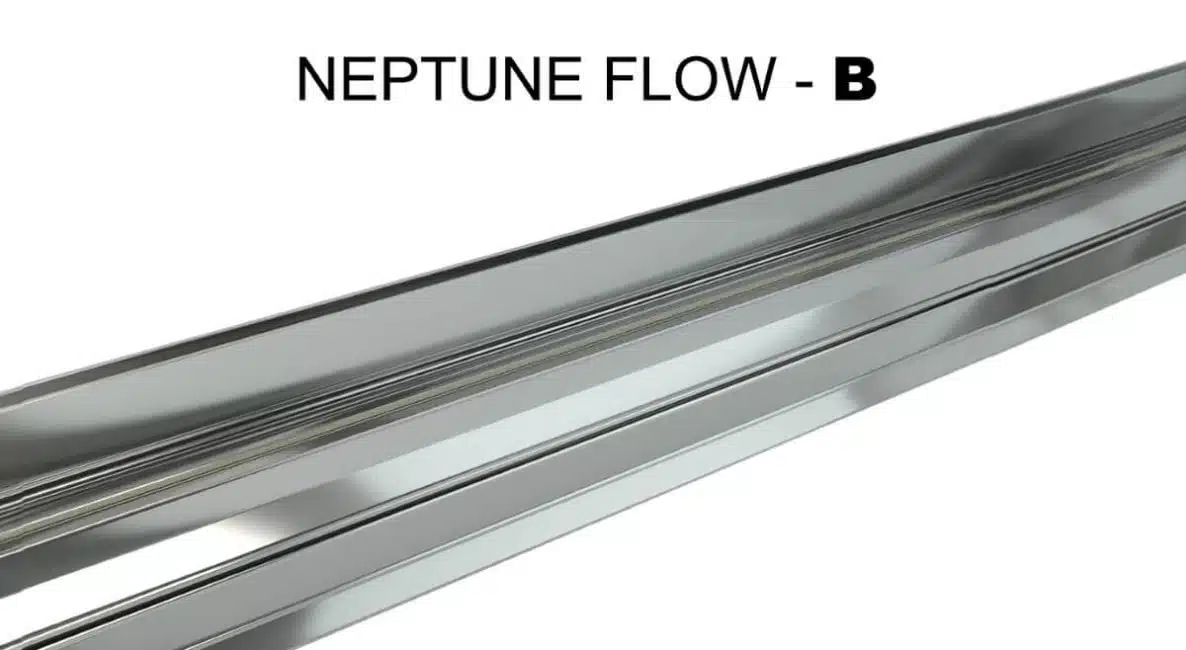 Neptune Flow B - תעלת ניקוז נסתרת מלבנית ומעוצבת לבטון מוחלק | Neptune פתרונות מסגרות