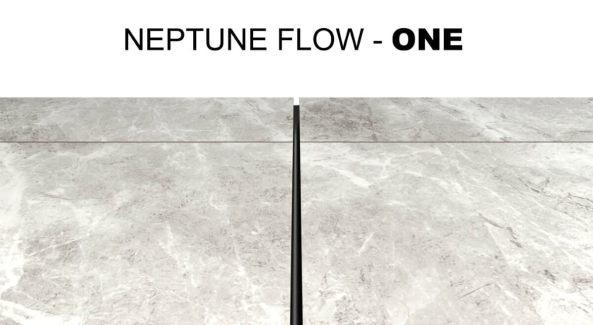 Neptune Flow One - תעלת ניקוז נסתרת מלבנית ומעוצבת לגינה מאלומיניום ...